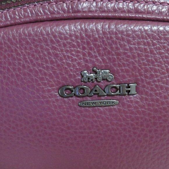 Coach | Bags | Coach Leather Court Backpack Boysenberry | Poshmark
